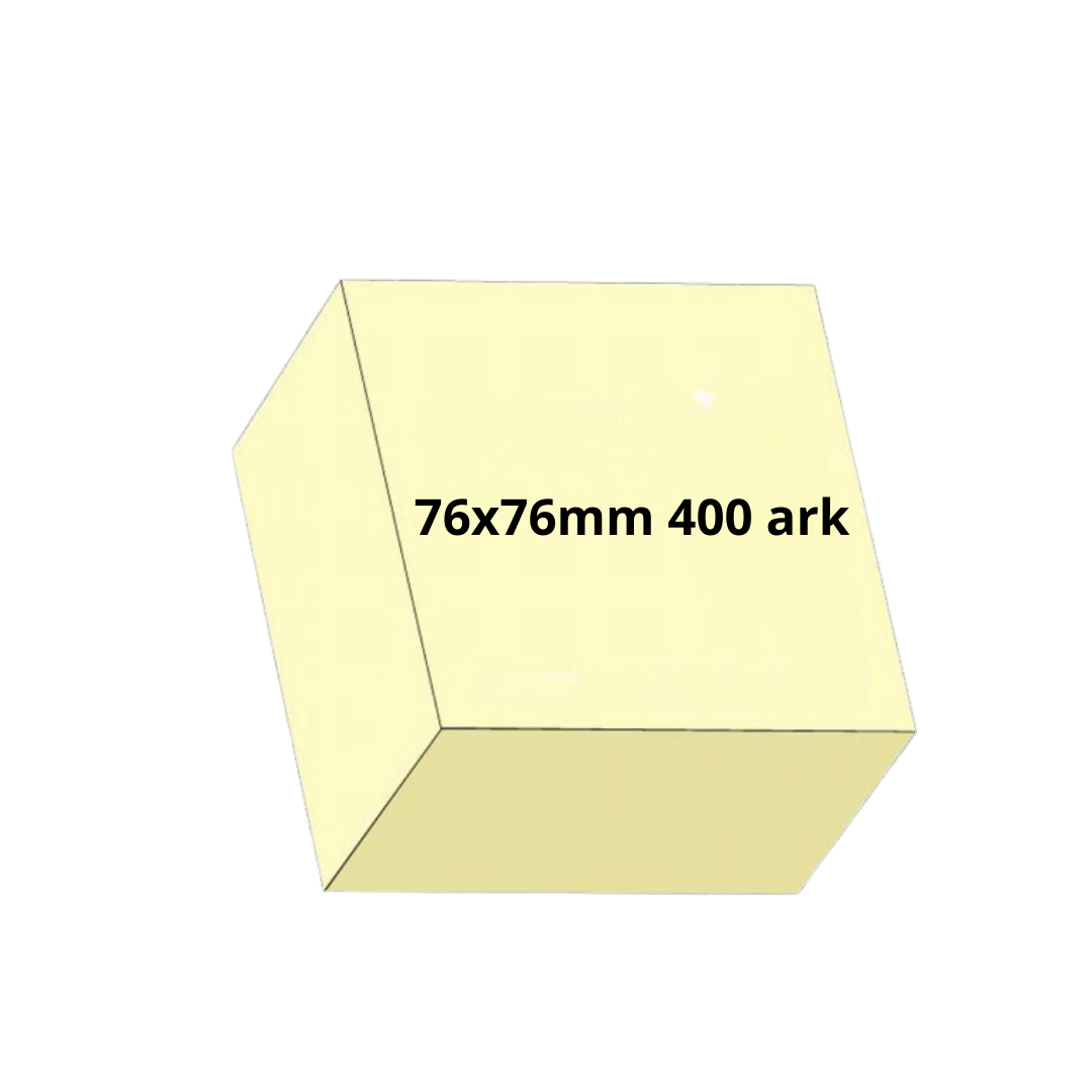 Post it's gul 76x76 400 stk - Memsa