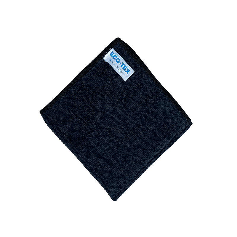 Microfiberklud basis ECO-TEX 32x32 sort - Memsa